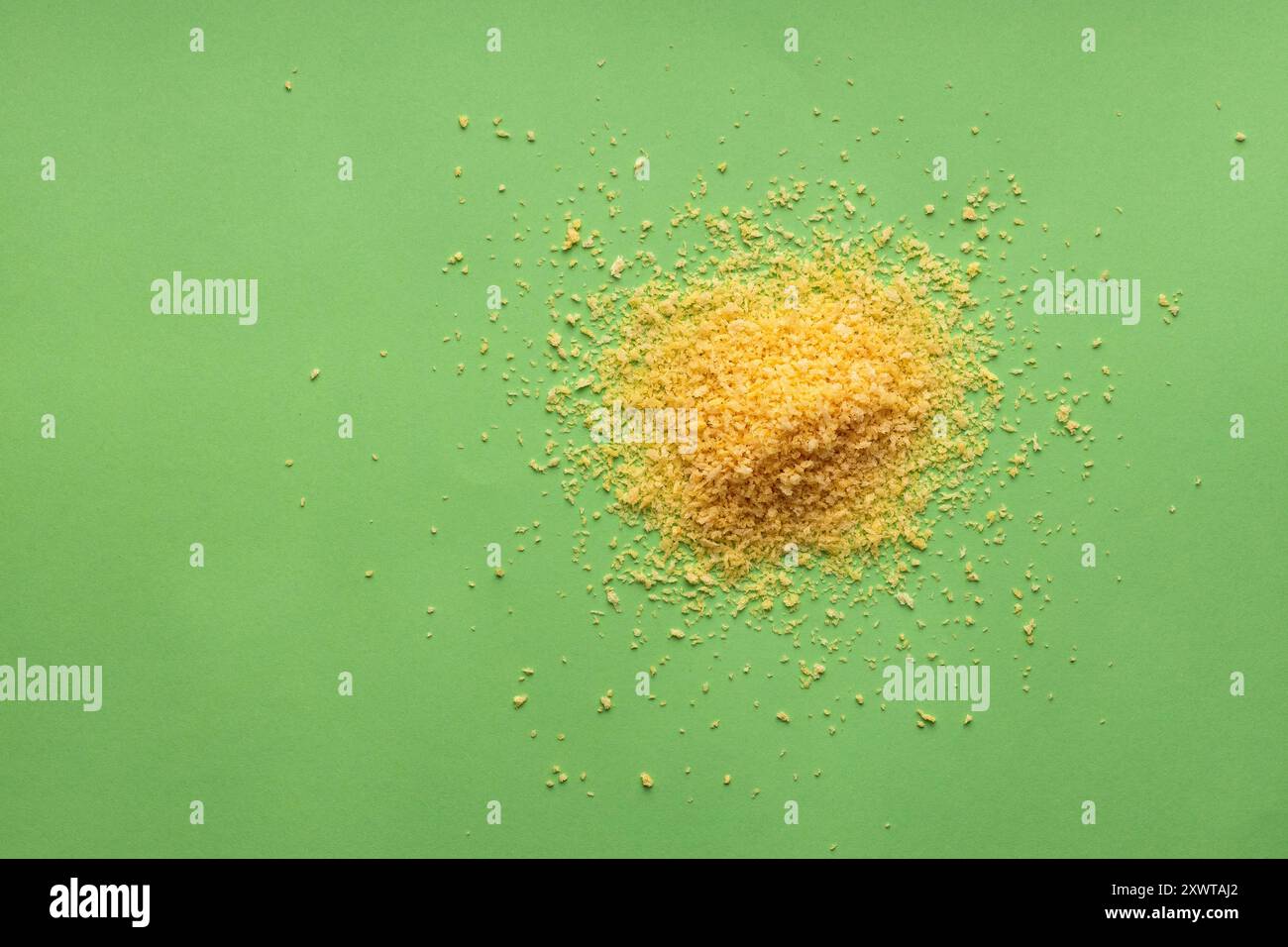 Heap of yellow panko in Japanese crumbs - Space text Stock Photo - Alamy