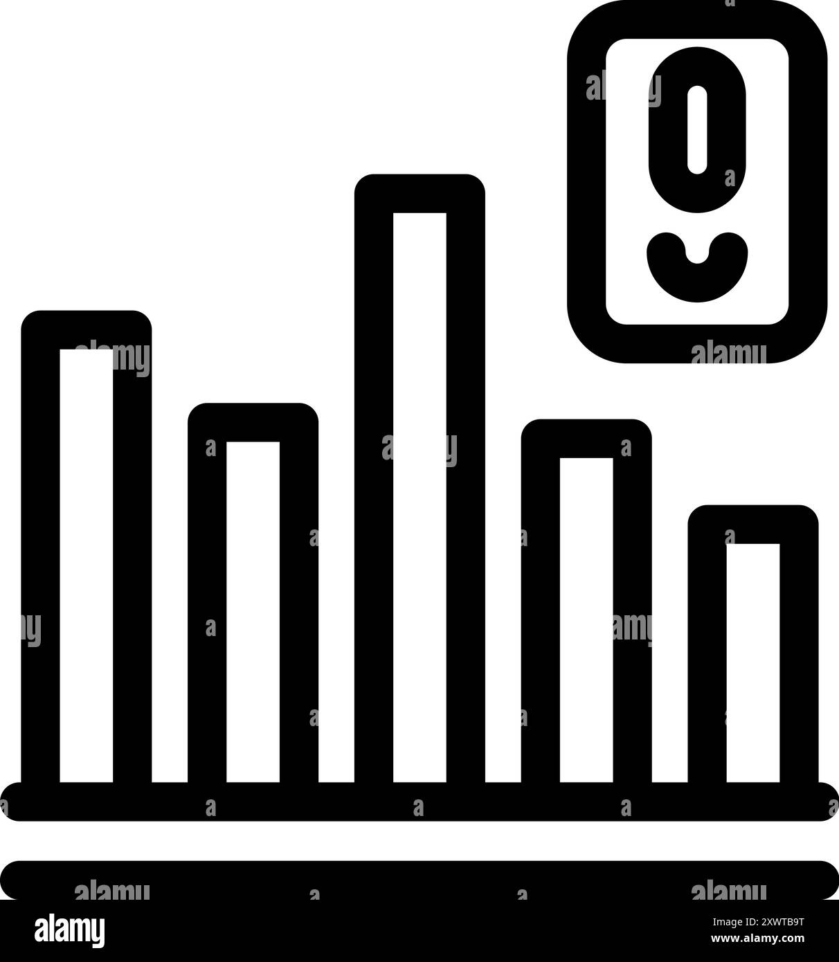 Computer mouse cursor is clicking a bar graph that is increasing Stock ...