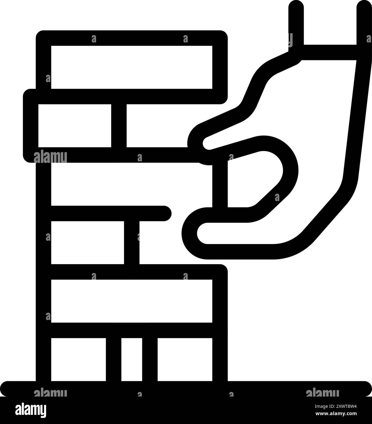 Hand is carefully pulling a wooden block from a tower, highlighting the ...