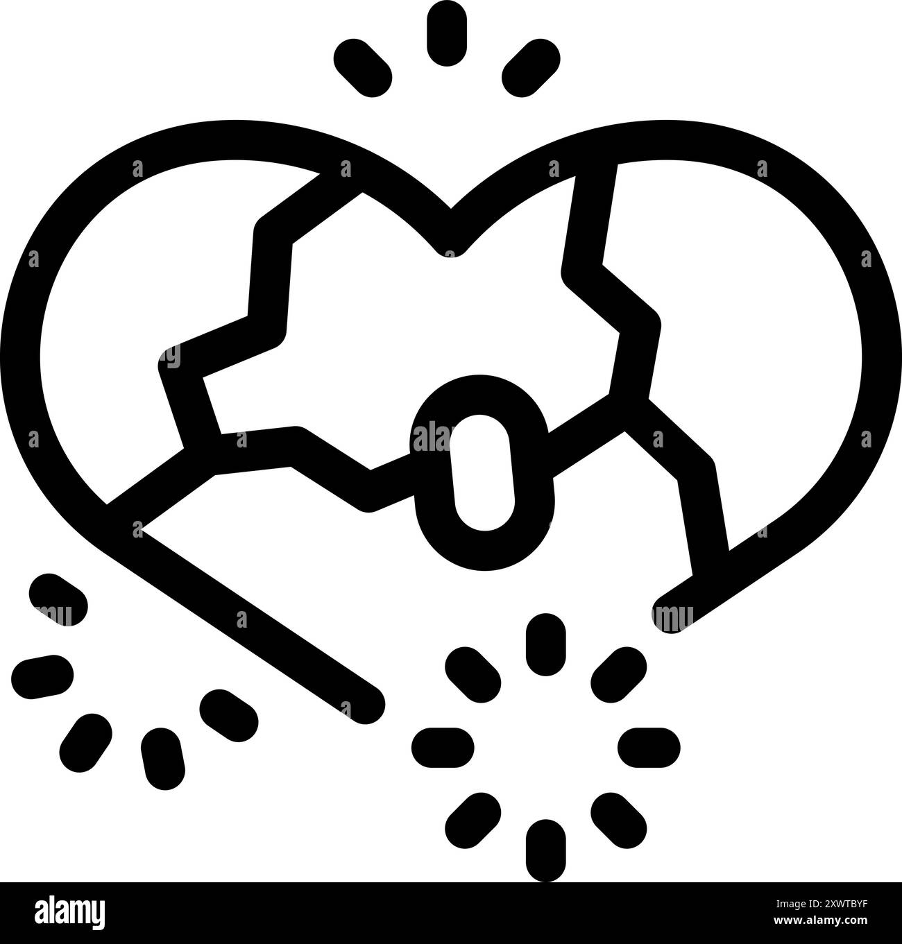 Couple heartbroken illustration Black and White Stock Photos & Images ...