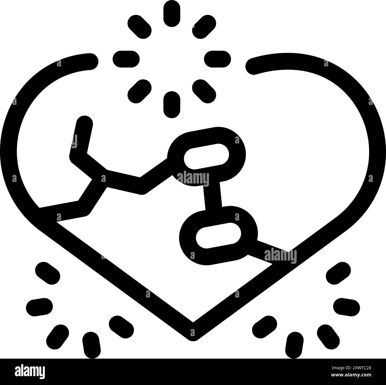 Broken heart is being repaired by nanites and nanosensors Stock Vector ...