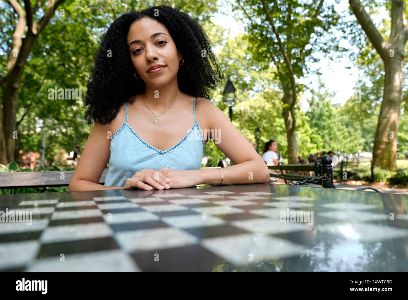 Juliana Pache poses for a photo in Washington Square Park in New York ...