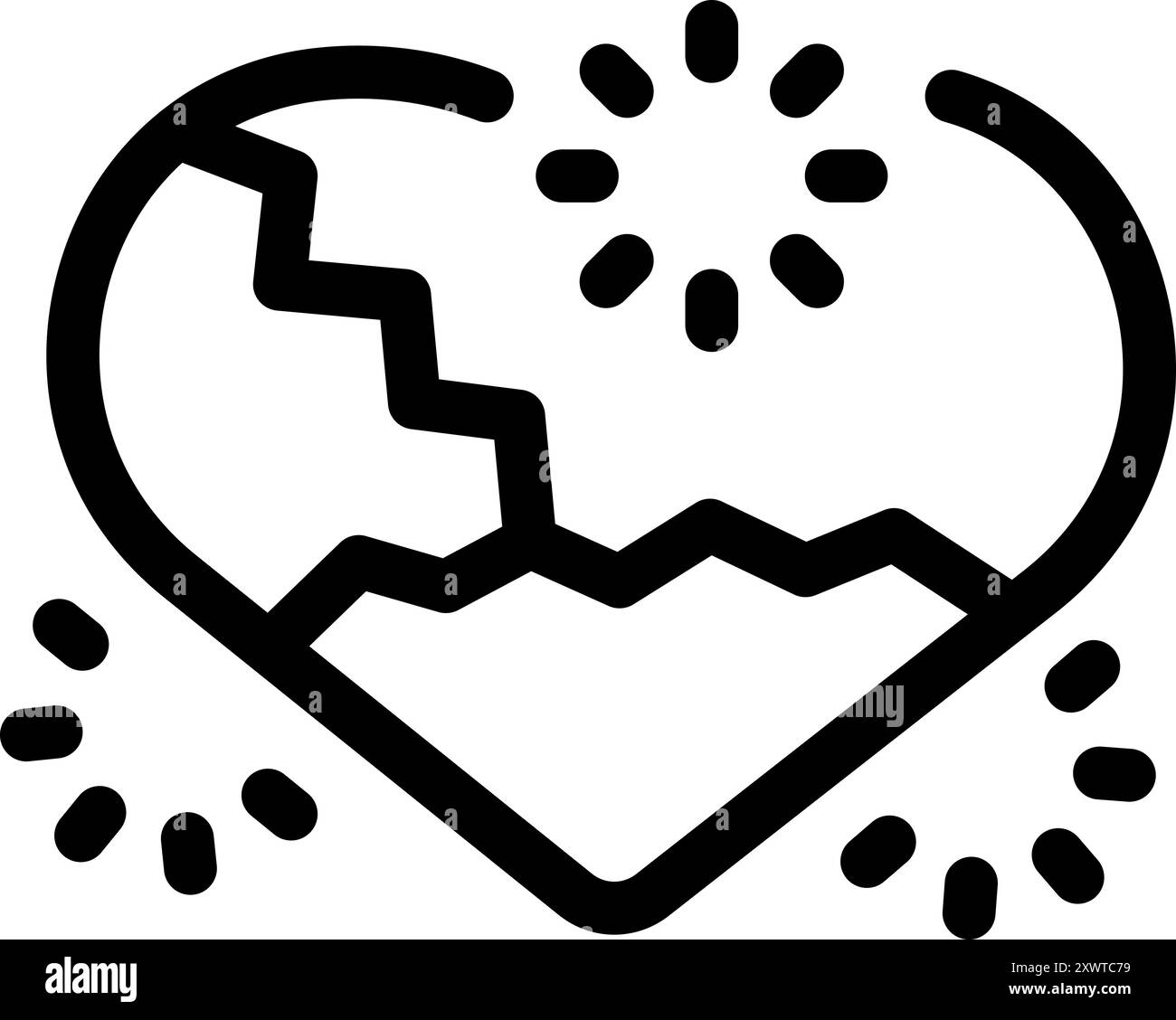 Broken heart being repaired with loading symbol representing healing ...