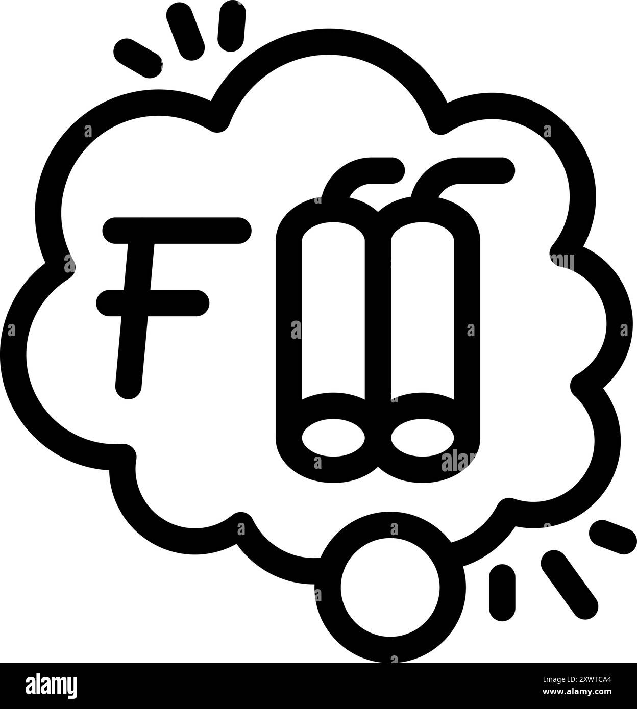 Concept of swiss franc currency inflation with symbol exploding like a ...
