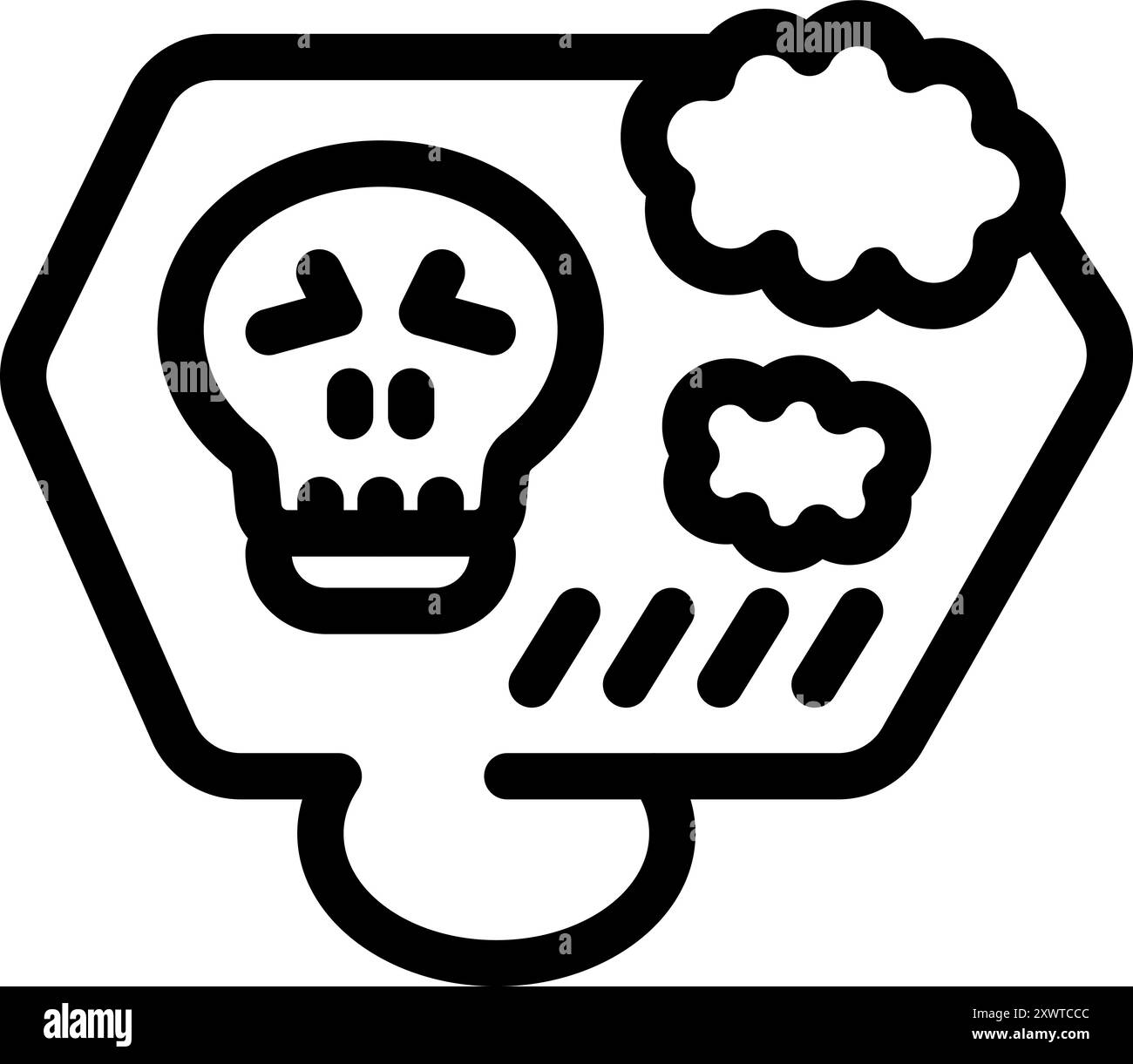 Radiation detector showing high level warning, emitting beeping sound ...