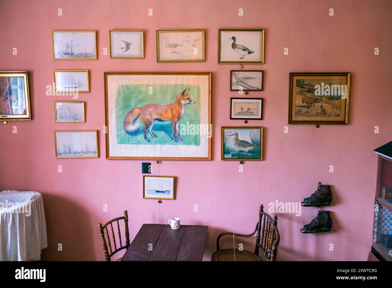 Interior of the Johannes Larsen Museum in Kerteminde, Denmark. Larsen ...