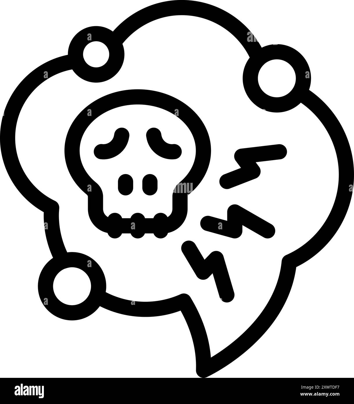 Cartoon spooky skull speech hi-res stock photography and images - Alamy