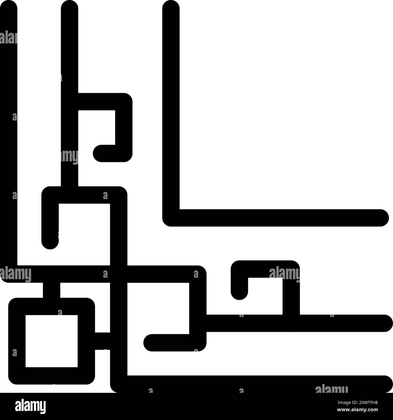 Abstract geometric pattern forming a corner design element hi-res stock ...