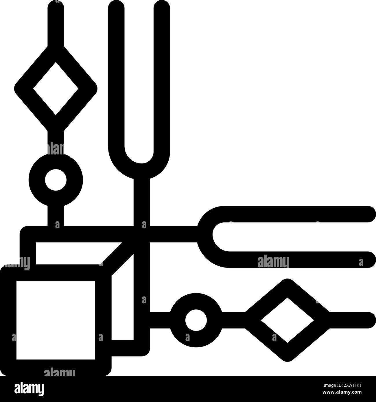 Illustration depicting a quantum physics experiment with vibrating ...