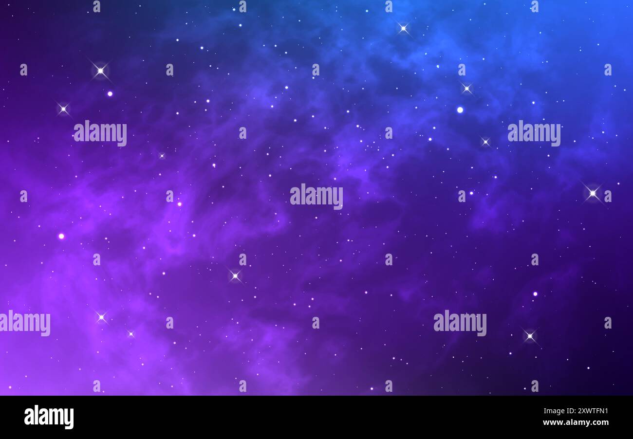 Galaxy background. Color universe backdrop with bright stars. Stardust ...