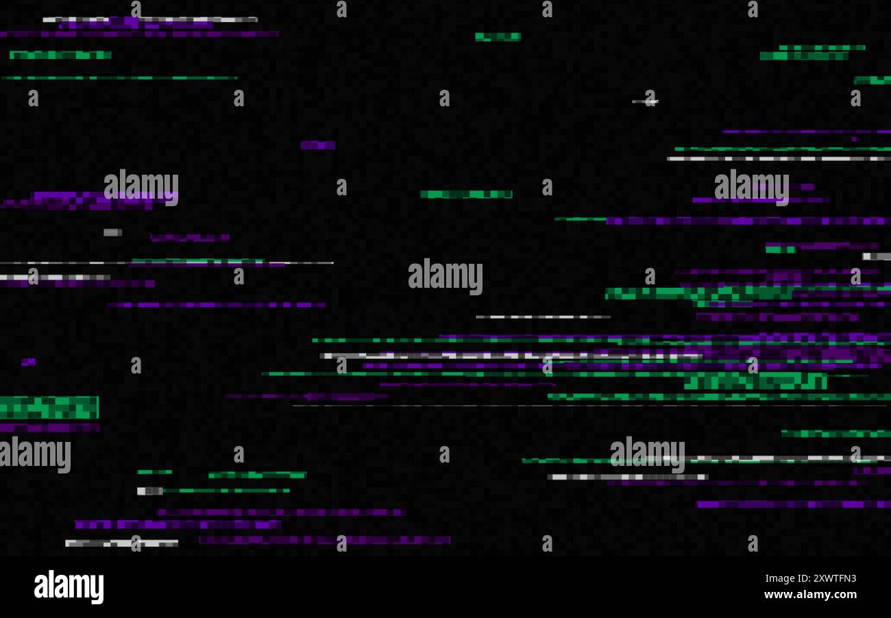 Glitch pixel background. Color digital error. Futuristic video noise ...