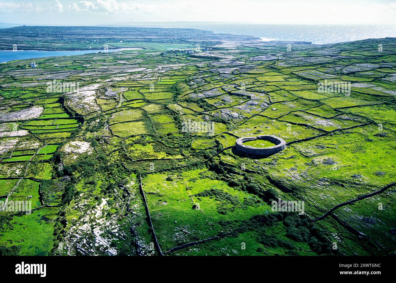 Dun Eoghanachta Bronze Age stone fort (cashel) in the limestone ...