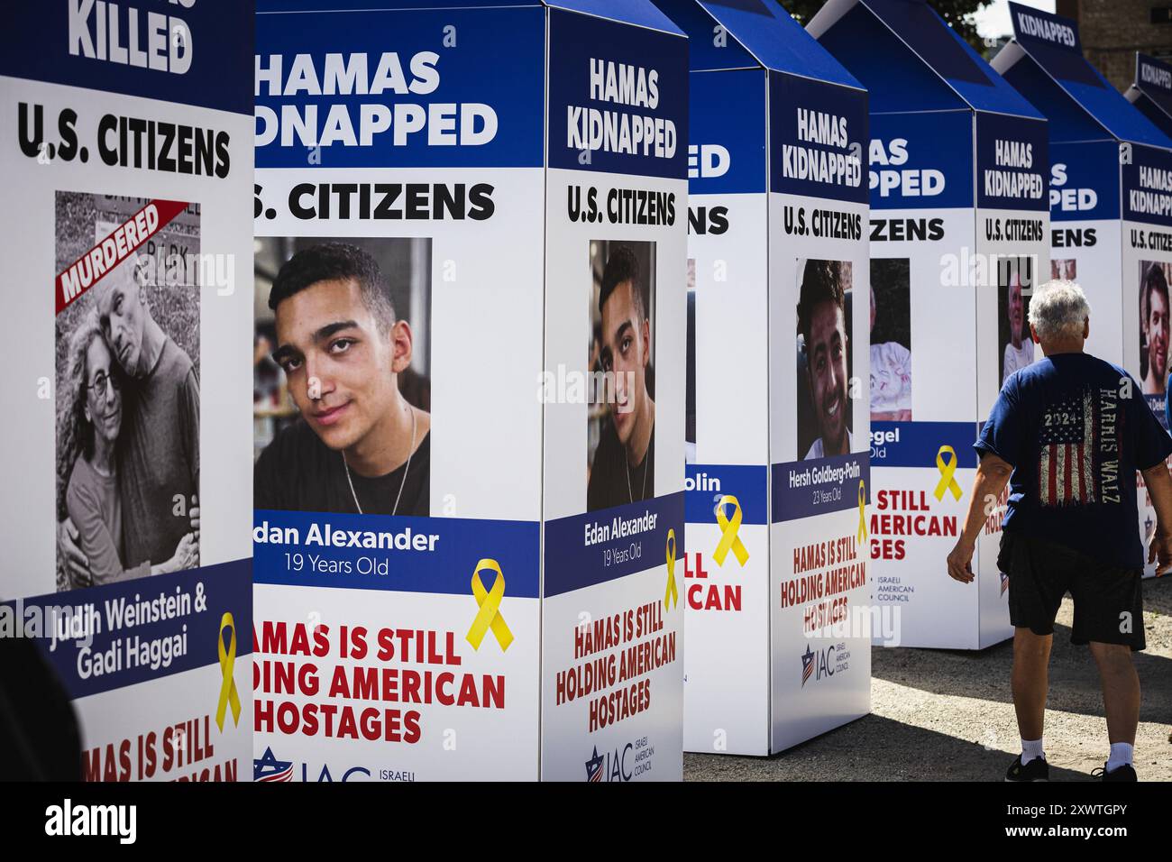 Chicago, Illinois, USA. 20th Aug, 2024. Visitors attend the Israeli American Council ""˜Hostage ...