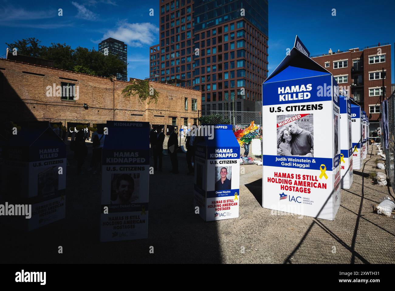 Chicago, Illinois, USA. 20th Aug, 2024. Visitors attend the Israeli ...