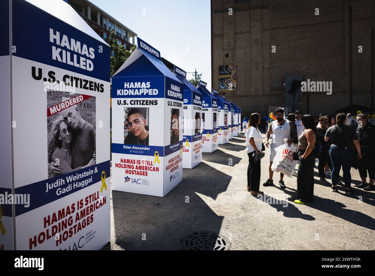 Chicago, Illinois, USA. 20th Aug, 2024. Visitors attend the Israeli American Council ""˜Hostage ...