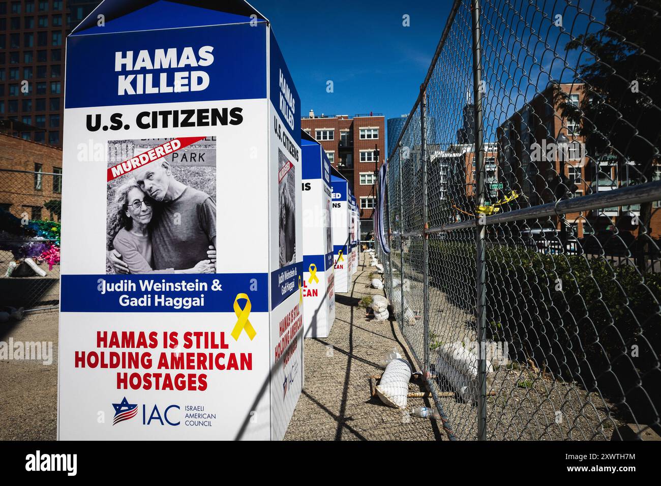 Chicago, Illinois, USA. 20th Aug, 2024. Visitors attend the Israeli American Council ""˜Hostage ...