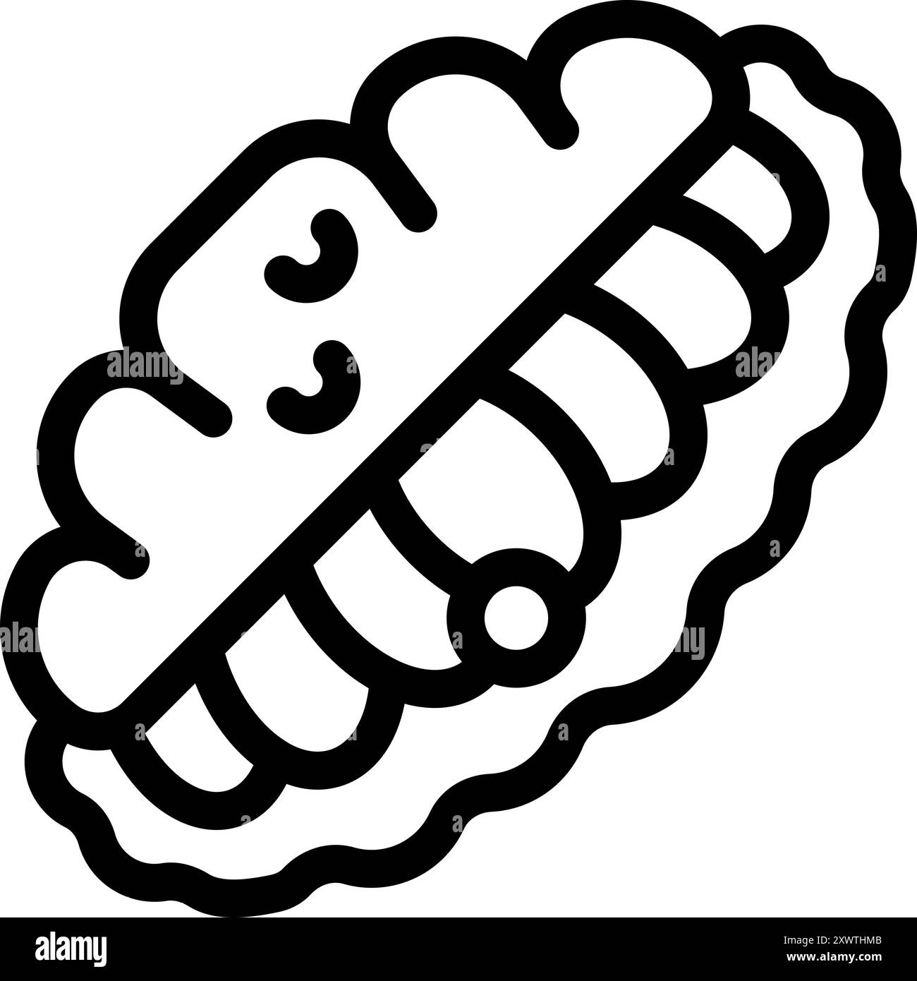 Simple vector illustration of a freshly opened oyster with a pearl on a ...