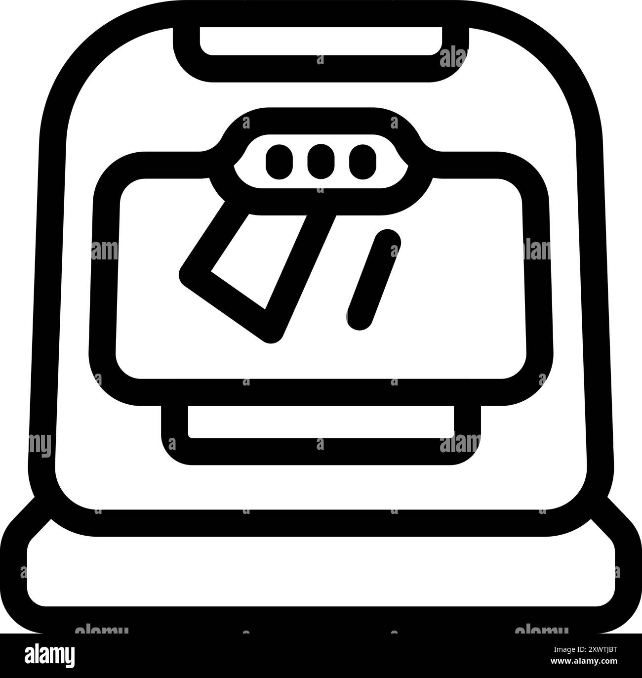 Line icon of a scanner, representing a concept of digitalization Stock ...