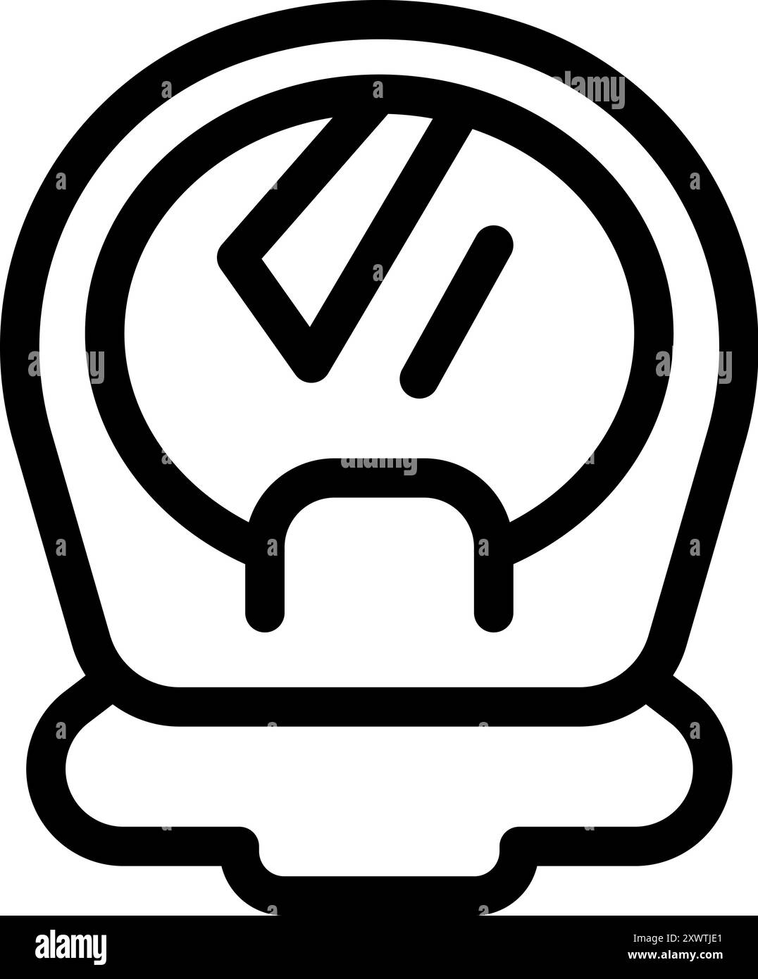 Simple black and white vector icon of a smart home device controlling a ...