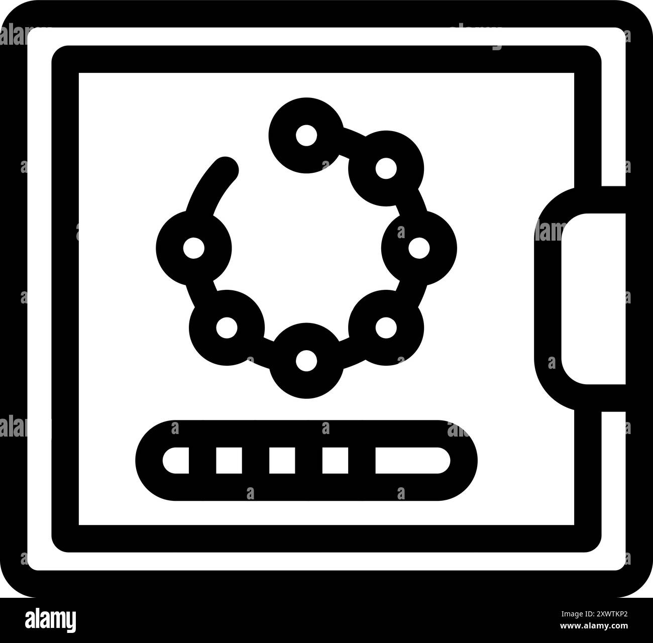 Blockchain technology is loading on a tablet screen, symbolizing the ...