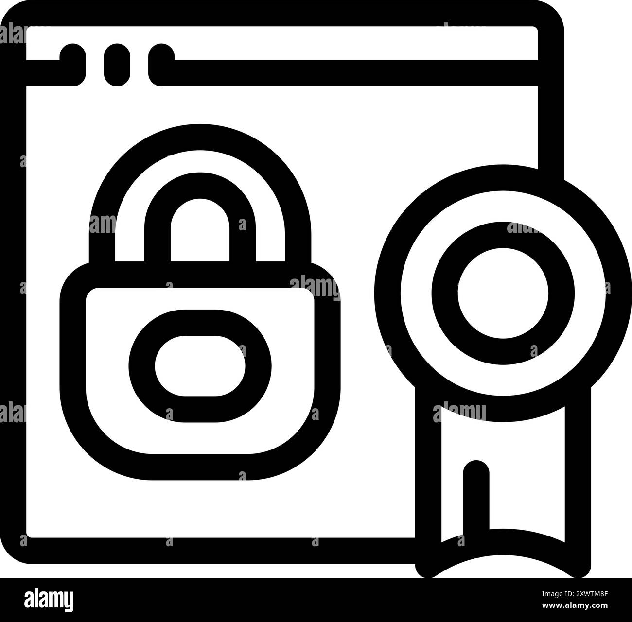 Secure ssl certificate icon Black and White Stock Photos & Images - Alamy