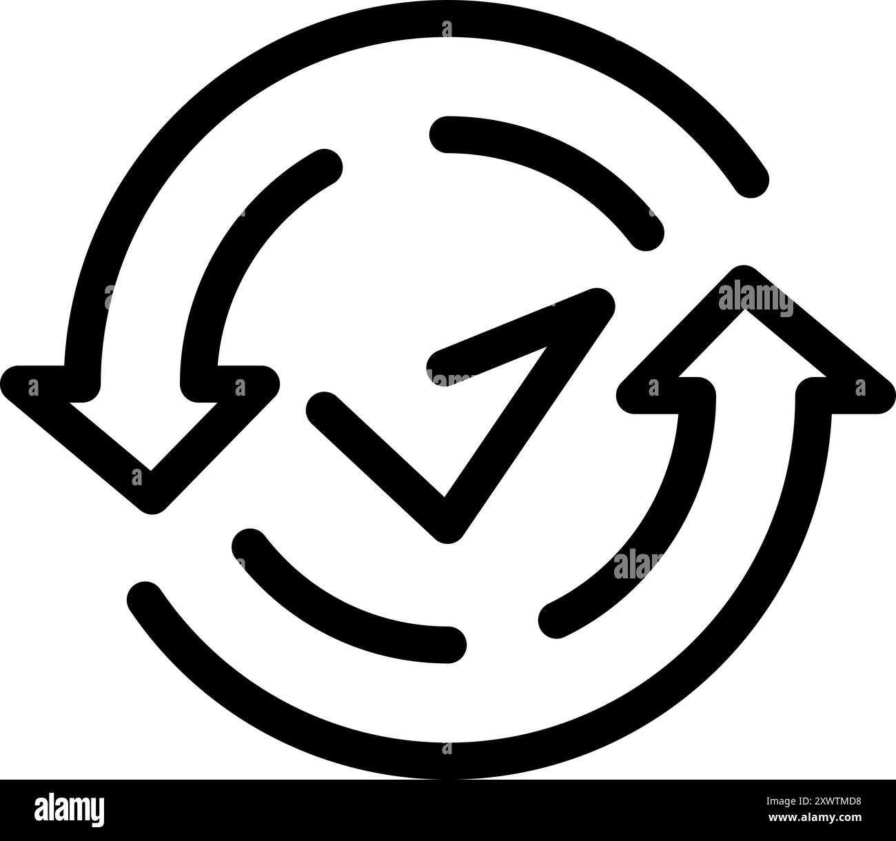 Circular economy icon representing the concept of recycling and ...
