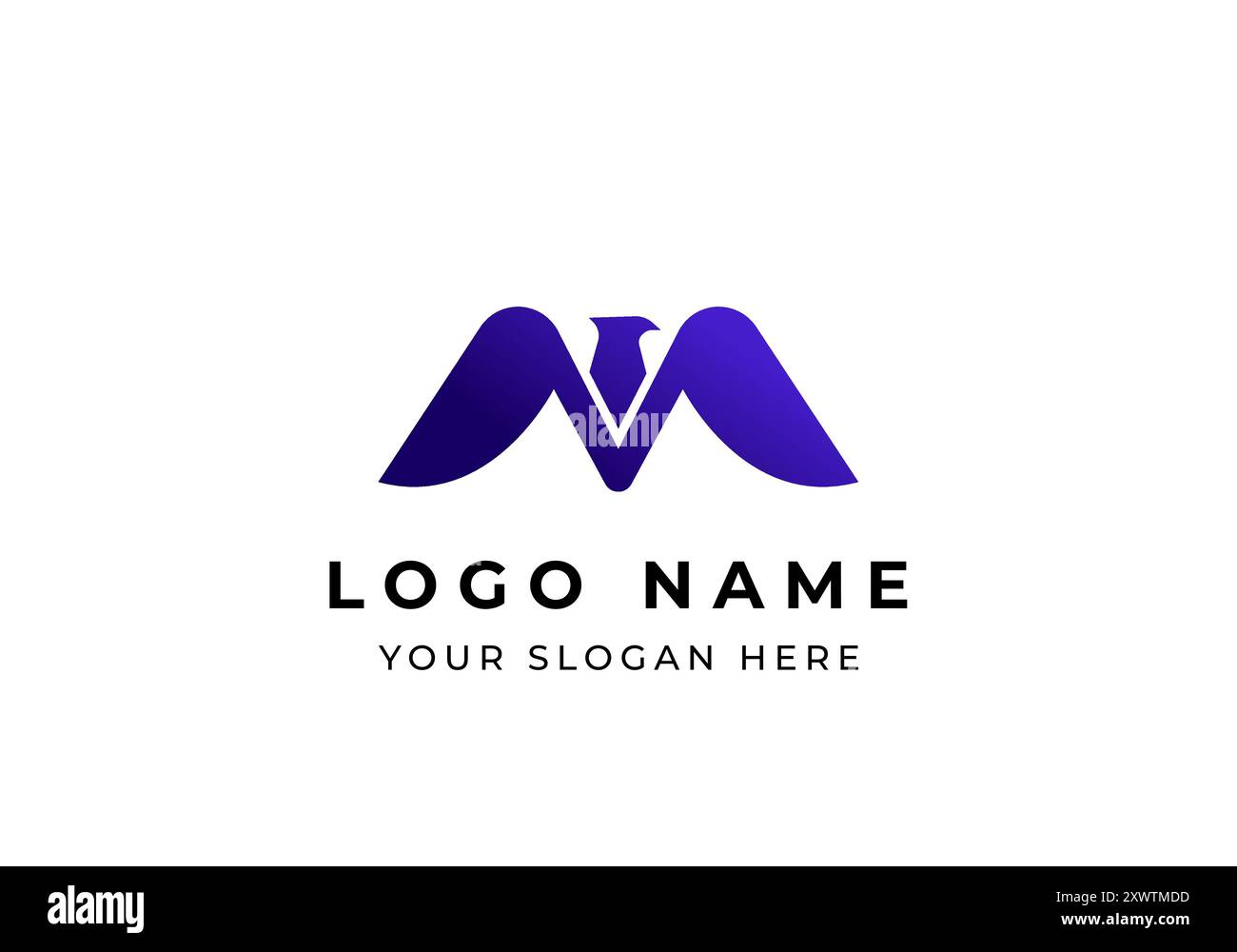Logo Eagle and Letter M, Strong modern and minimalist logo identity ...