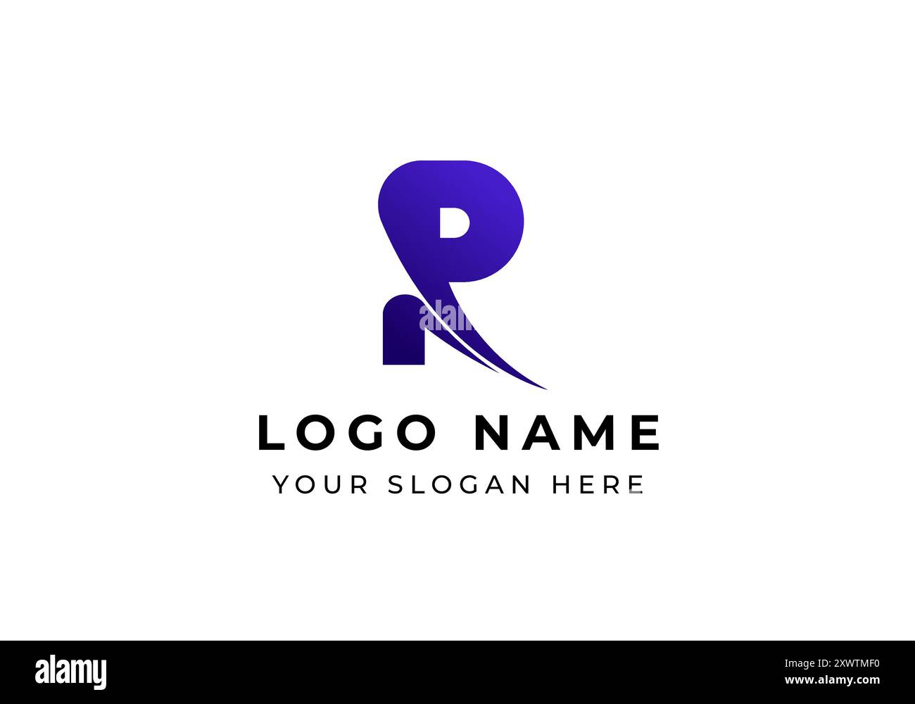 Logo Abtract Letter R, Simple Modern and Minimalist. Editable file ...