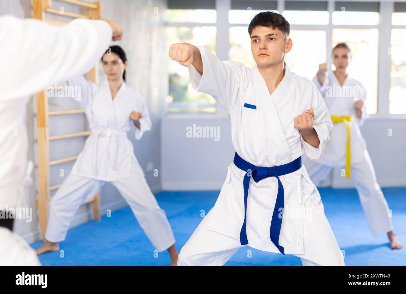 Group people training karate club hi-res stock photography and images ...