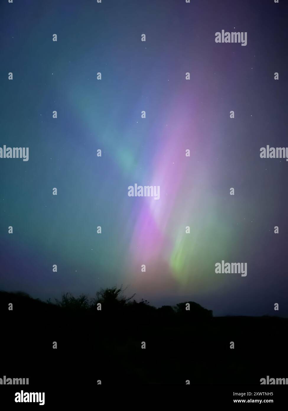 Northern Lights over the Isle of Man Stock Photo - Alamy