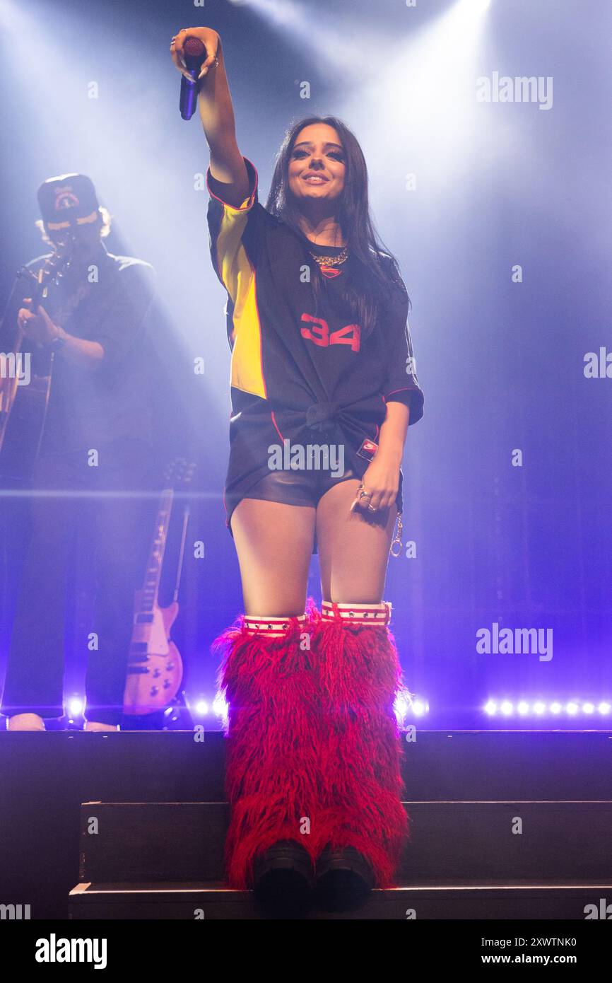 London, UK. Tuesday August 20, 2024. 19 year-old Alabama singer and ...