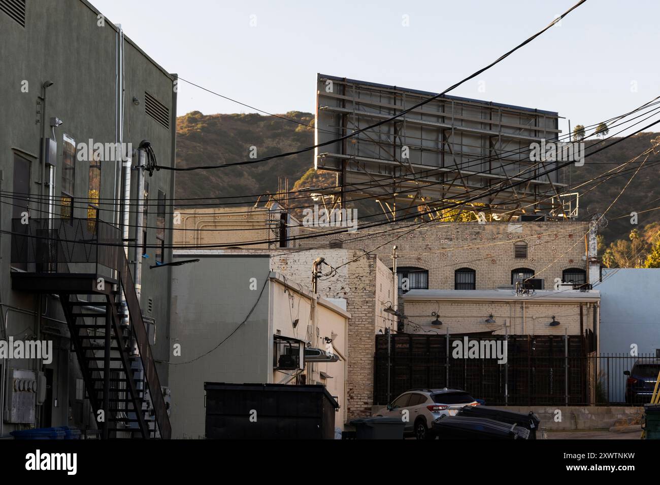 Los Angeles, California, USA - August 18, 2024: Late afternoon sunlight ...