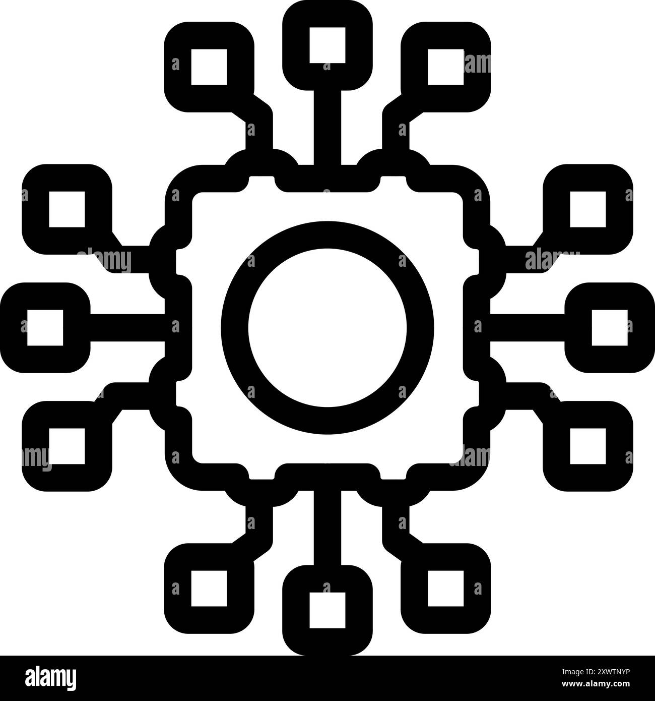 Electronic Circuit Board Chip Is Processing Data With A Modern Cpu