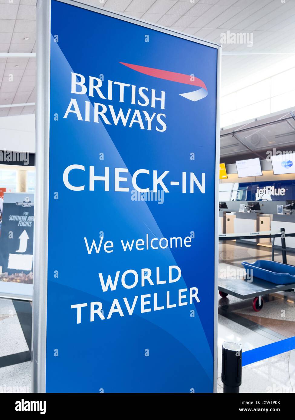 British Airways Check-In Sign at Airport Terminal Stock Photo - Alamy