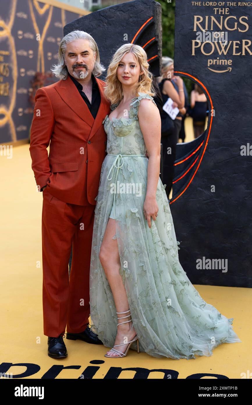 Trystan Gravelle, left, and Sarah Louise Madison pose for photographers ...