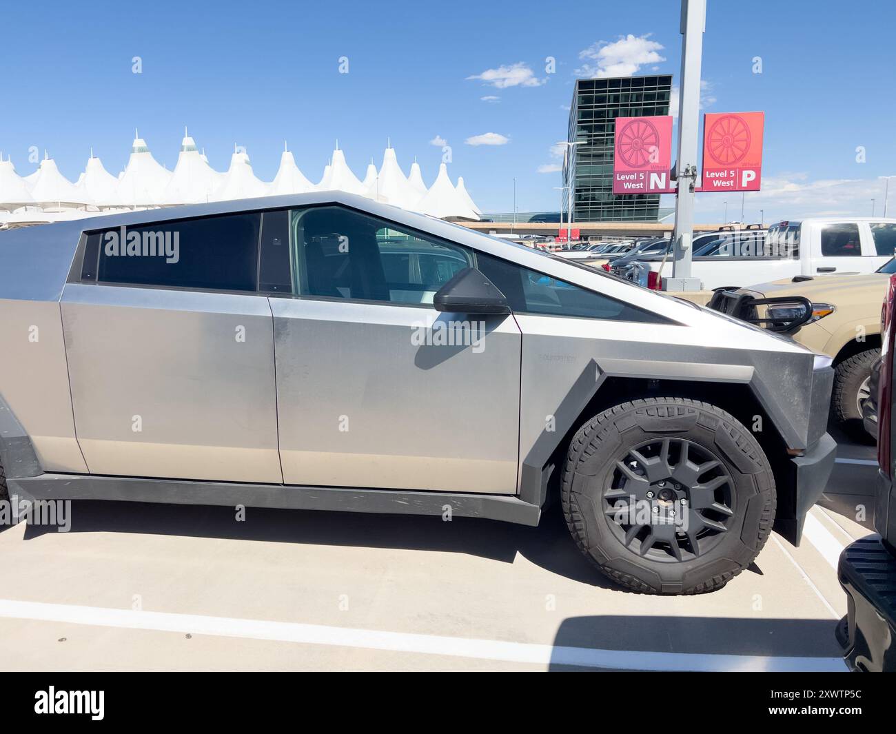 Cybertruck at airport hi-res stock photography and images - Alamy