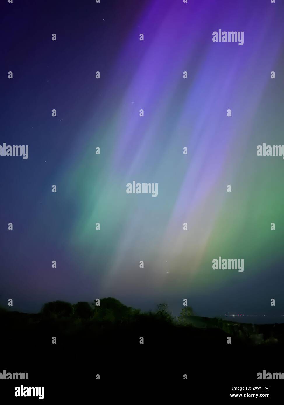 Northern Lights over the Isle of Man Stock Photo - Alamy