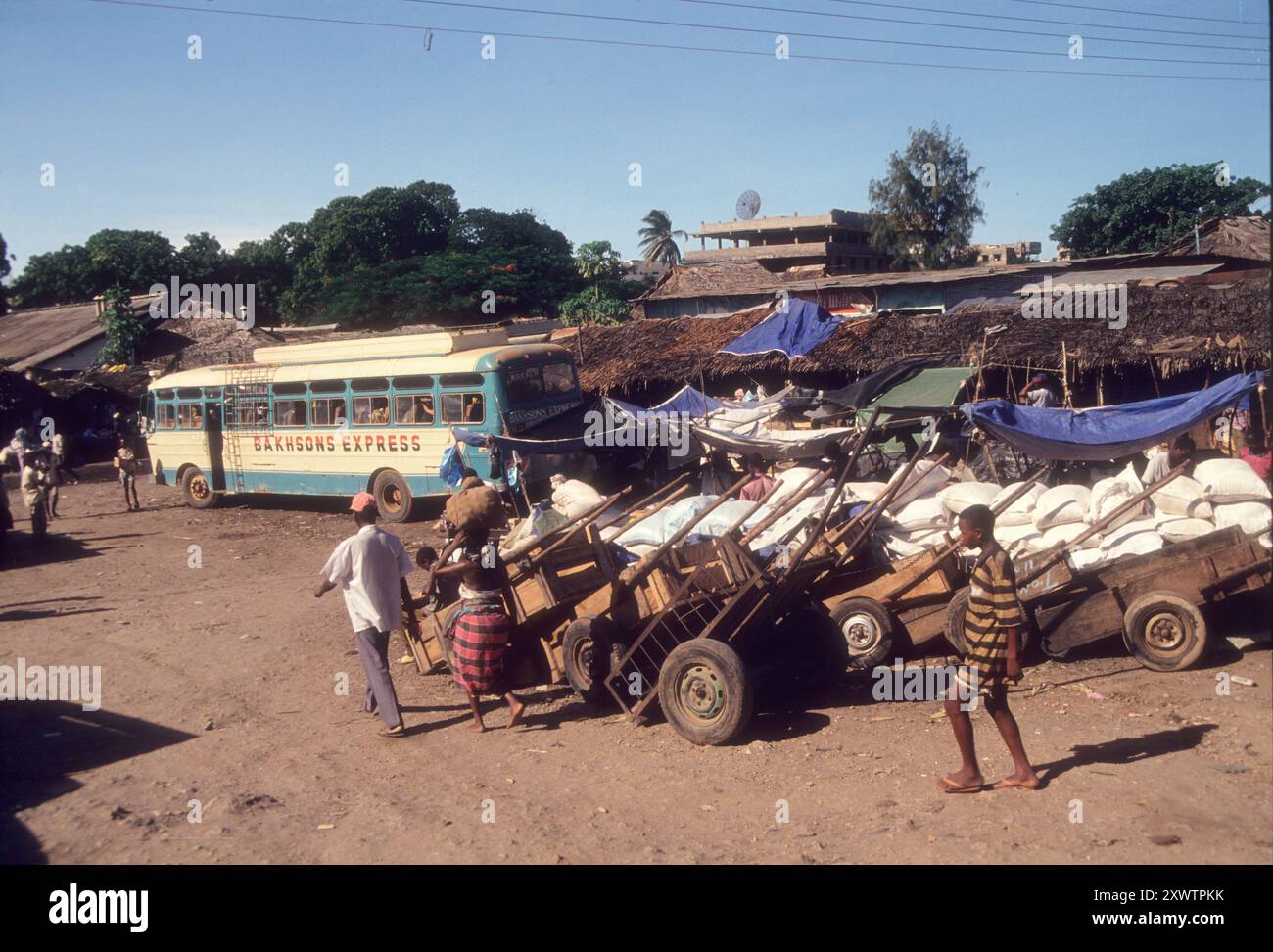 Bus Station at Watamu town, Kenyan Coast Stock Photo - Alamy