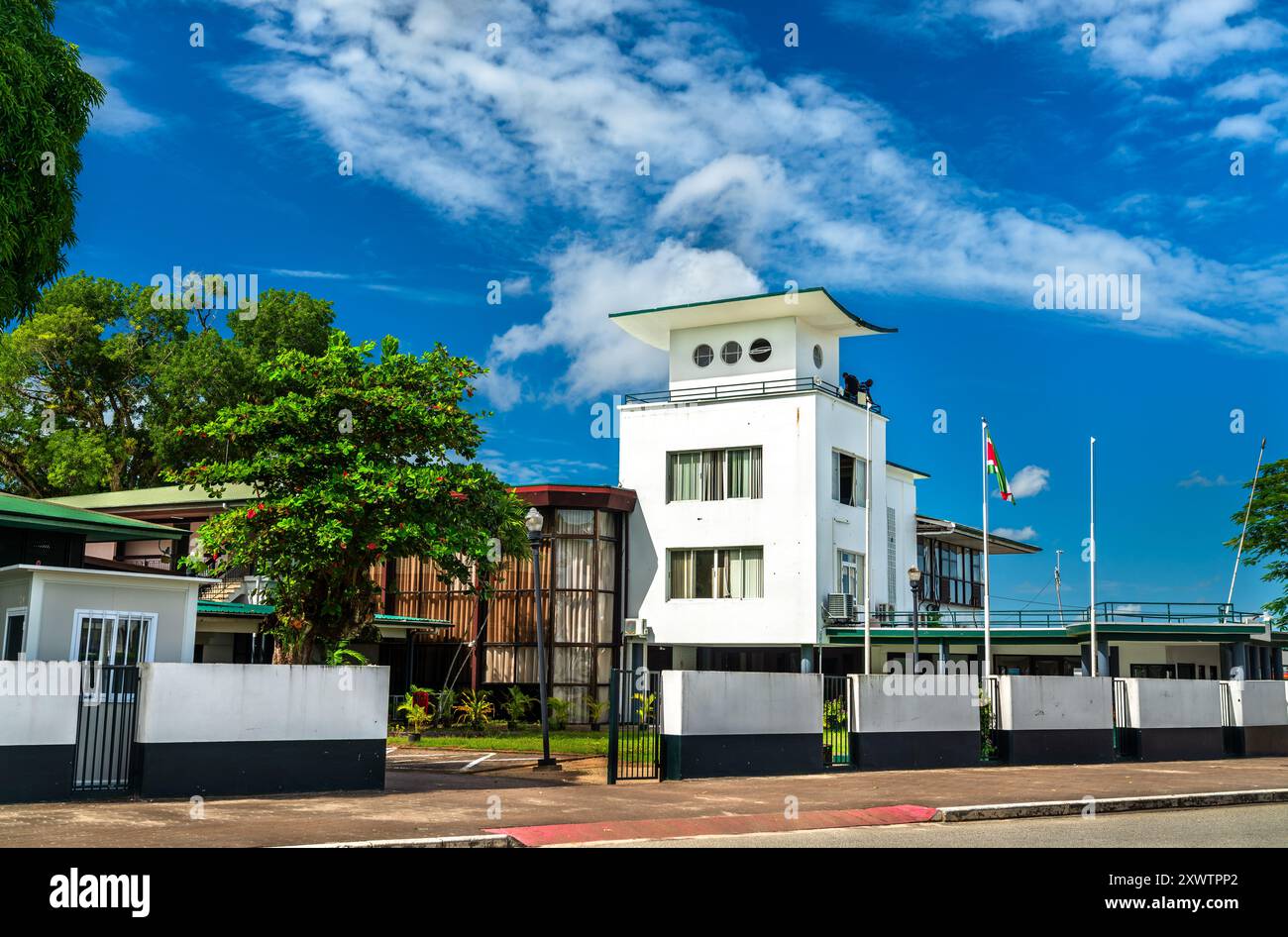 National Assembly on Independence Square in Paramaribo, the capital of ...
