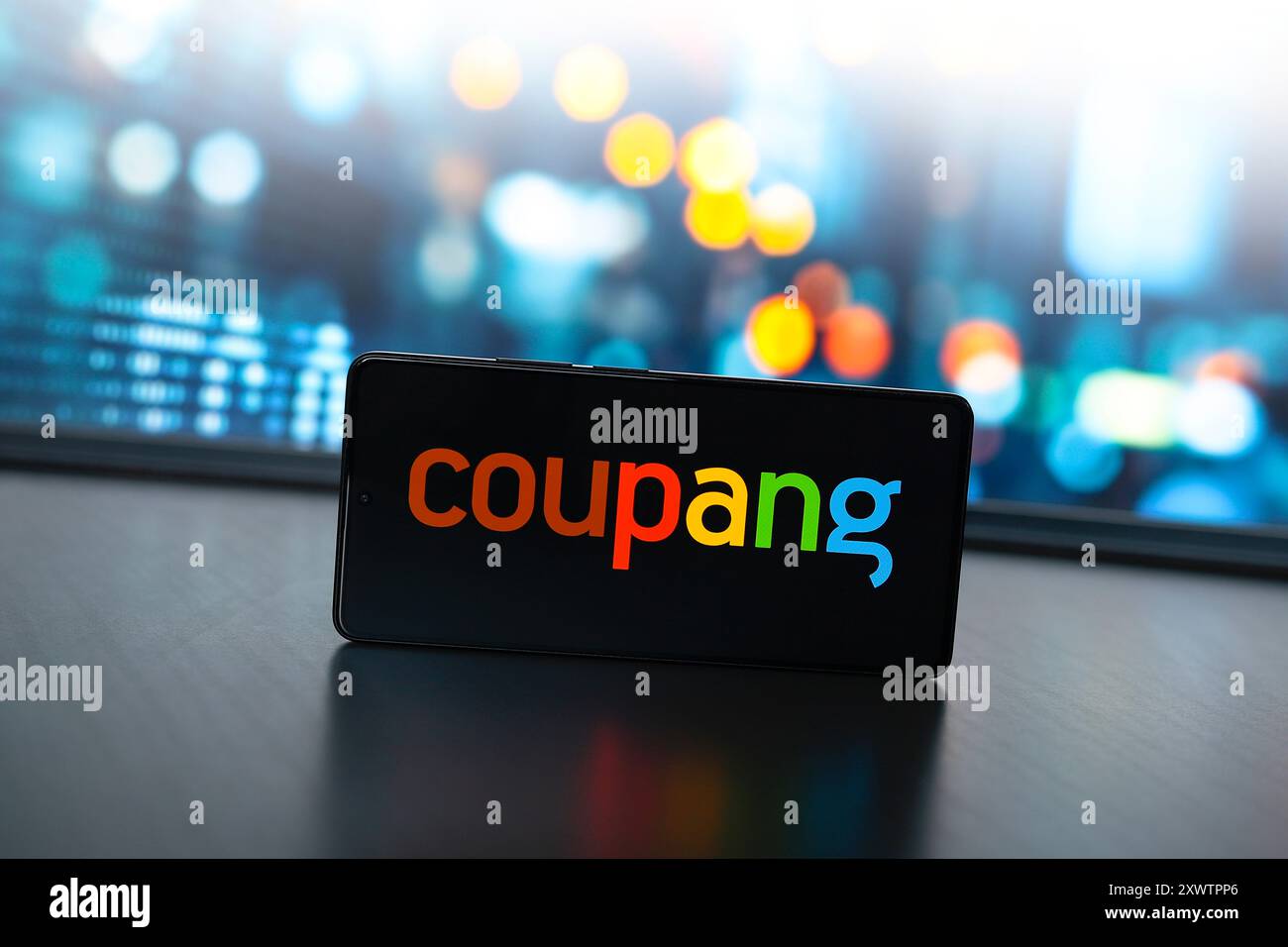 In this photo illustration, the Coupang, Inc. logo is displayed on a ...