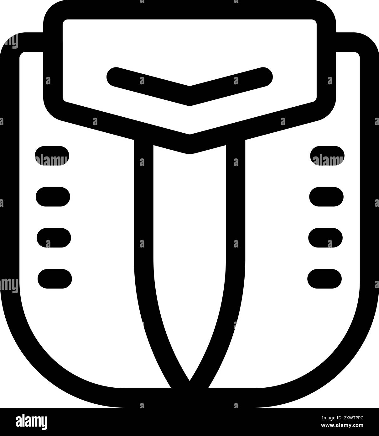 Black outline icon of a suit representing formal wear for work in an ...
