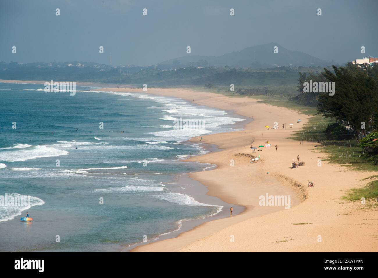 Beach at Macaé, located in the Brazilian state of Rio de Janeiro ...