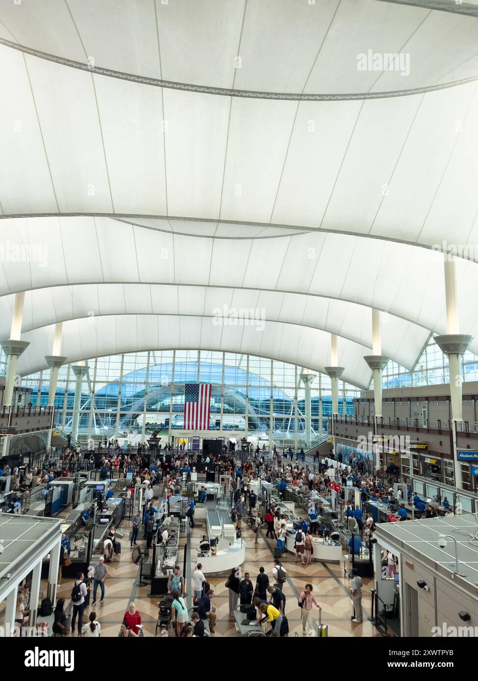 Busy TSA Security Checkpoint Line at Denver International Airport Stock ... Busy TSA Security Checkpoint Line at Denver International Airport Stock ...