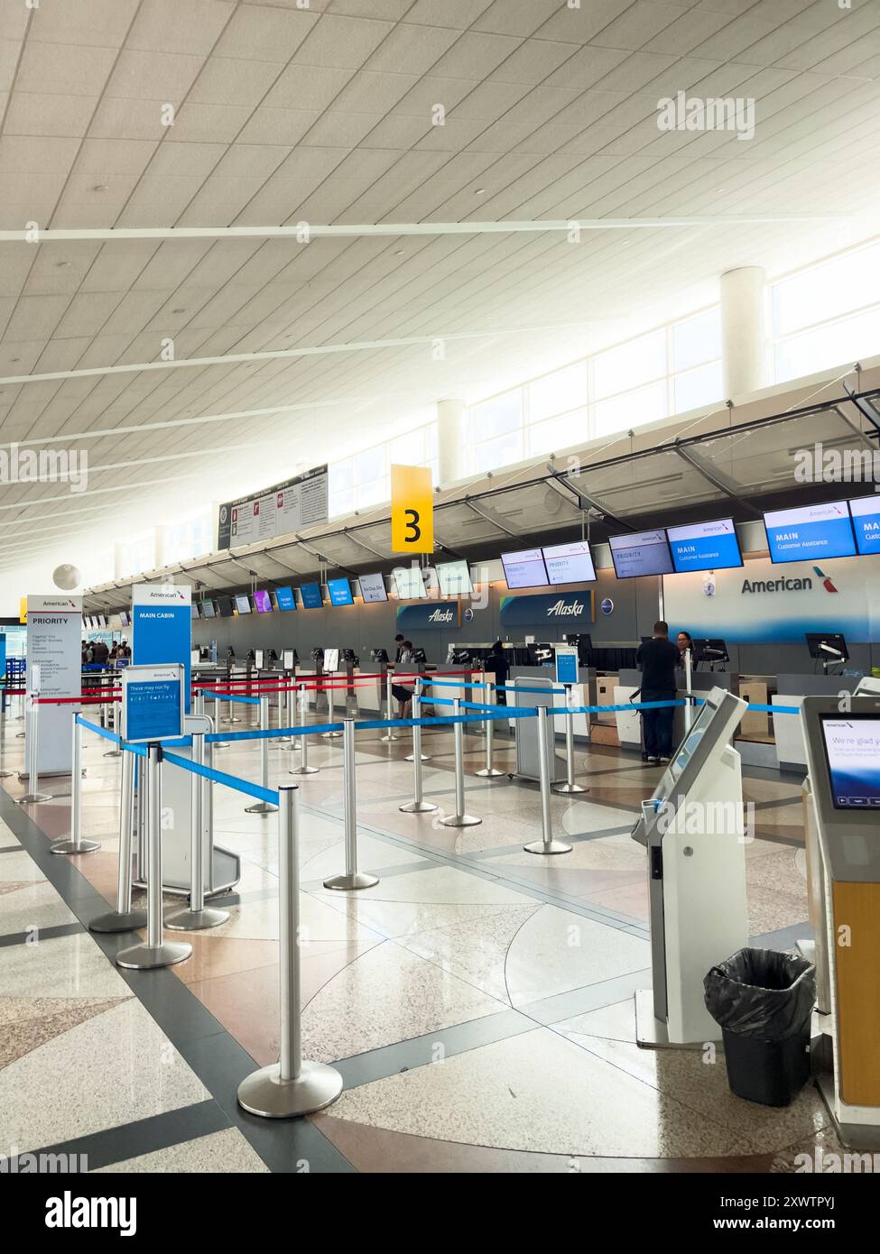 Self Check-In Kiosks at Denver International Airport Terminal Stock ...