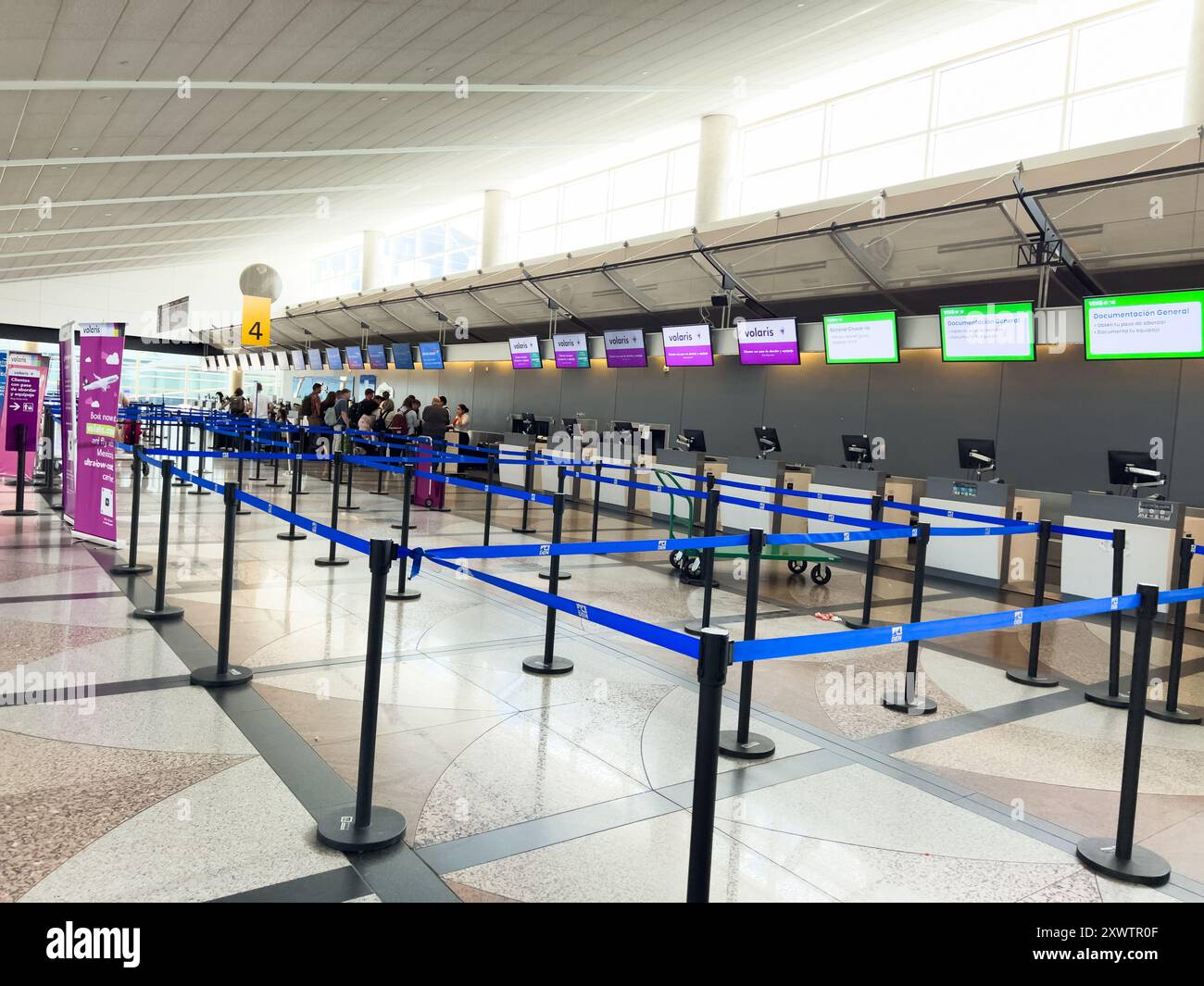 Self Check-In Kiosks at Denver International Airport Terminal Stock ...