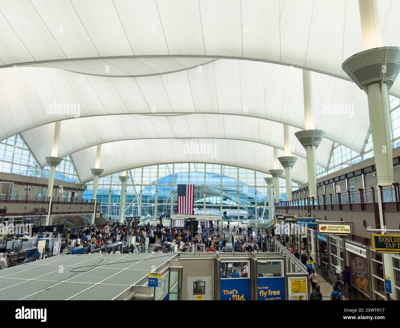 Security checkpoint denver international airport hi-res stock ...