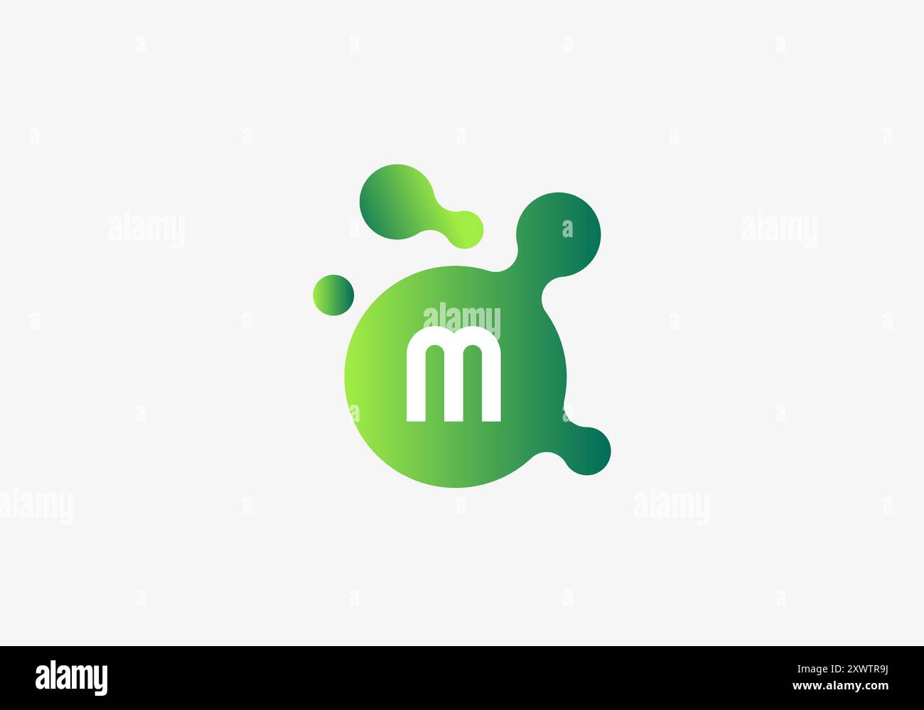 Logo Molecule particle Letter M, Science, Bio and Chemical logo ...