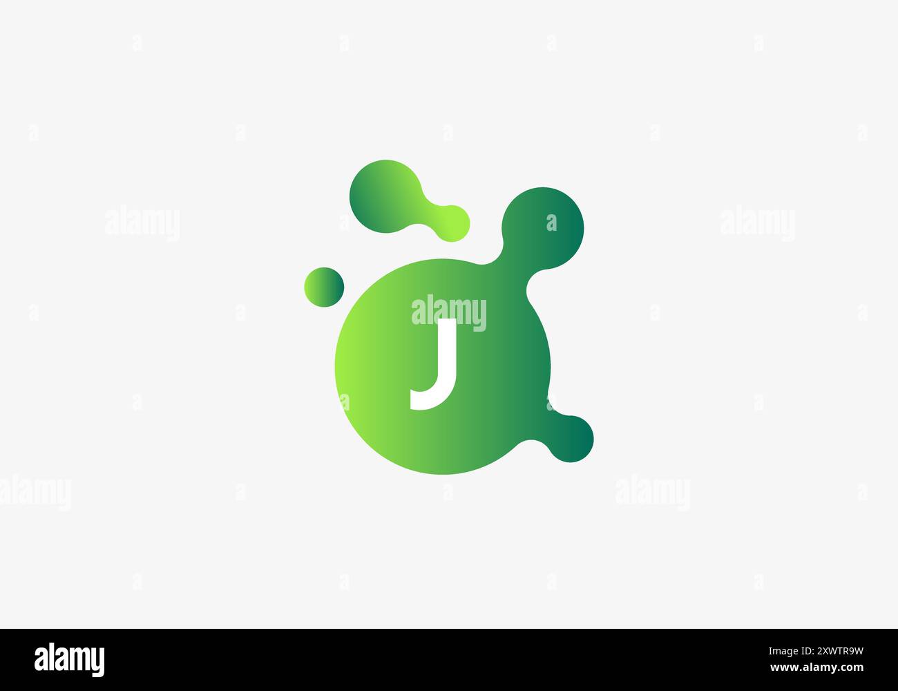 Logo Molecule particle Letter J, Science, Bio and Chemical logo ...