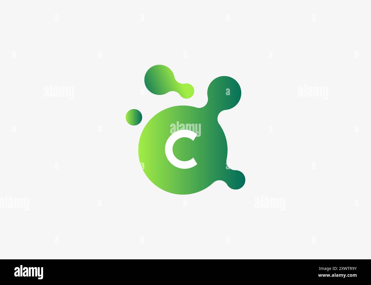 Logo Molecule particle Letter C, Science, Bio and Chemical logo ...