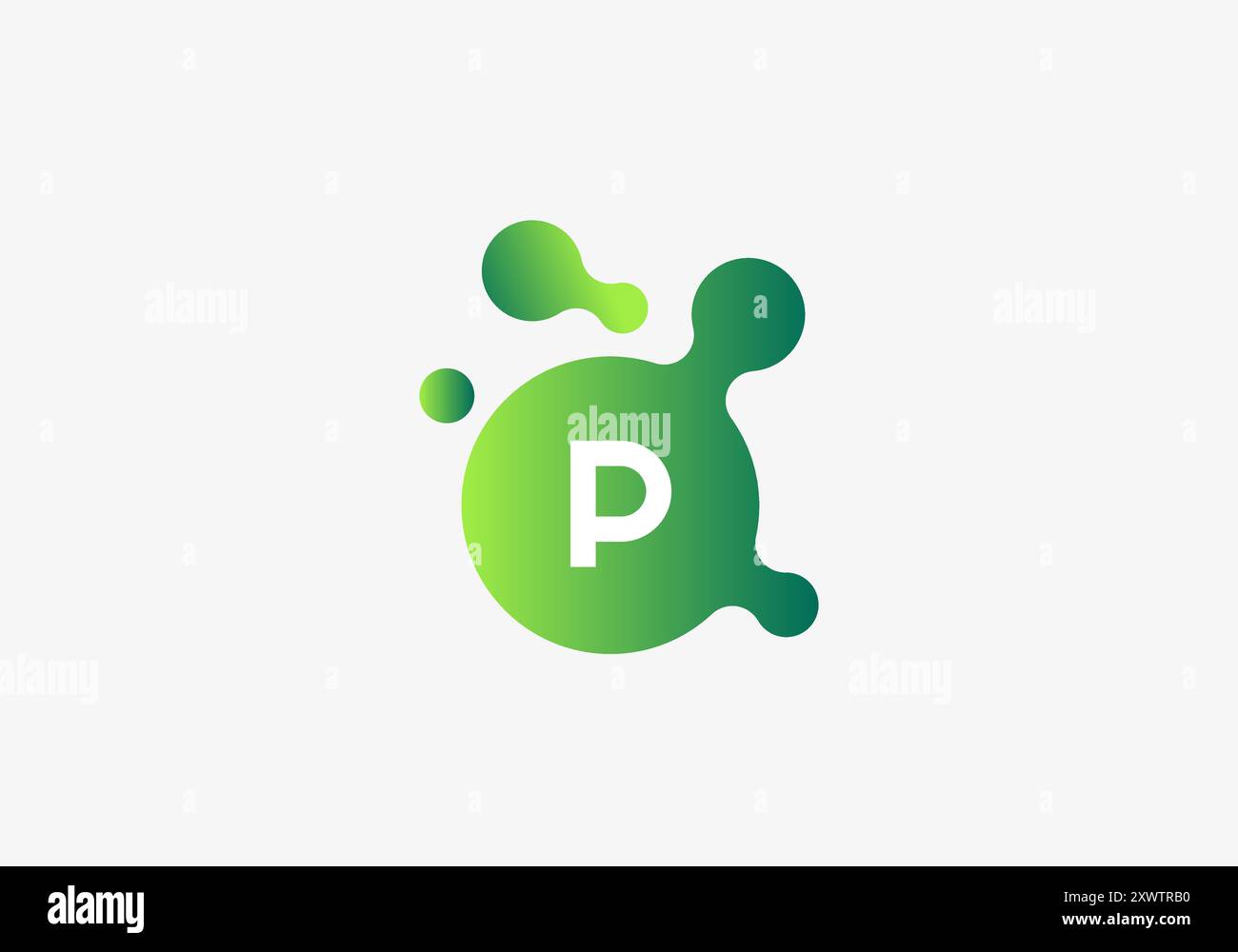 Logo Molecule particle Letter P, Science, Bio and Chemical logo ...